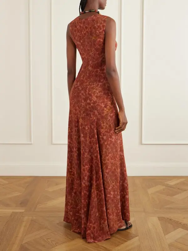 CORTANA Irina Silk-chiffon Maxi Dress