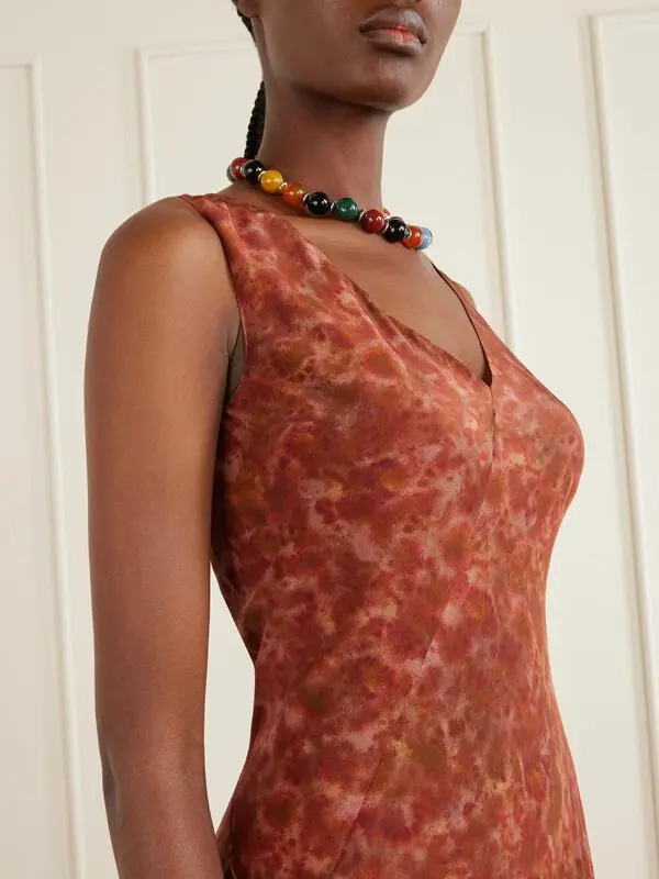CORTANA Irina Silk-chiffon Maxi Dress