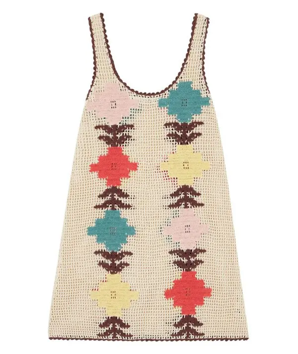 Alix Of Bohemia Tyler Daisy Crocheted Mini Dress - Multi