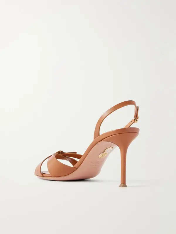 AQUAZZURA Iza 75 Leather Slingback Sandals