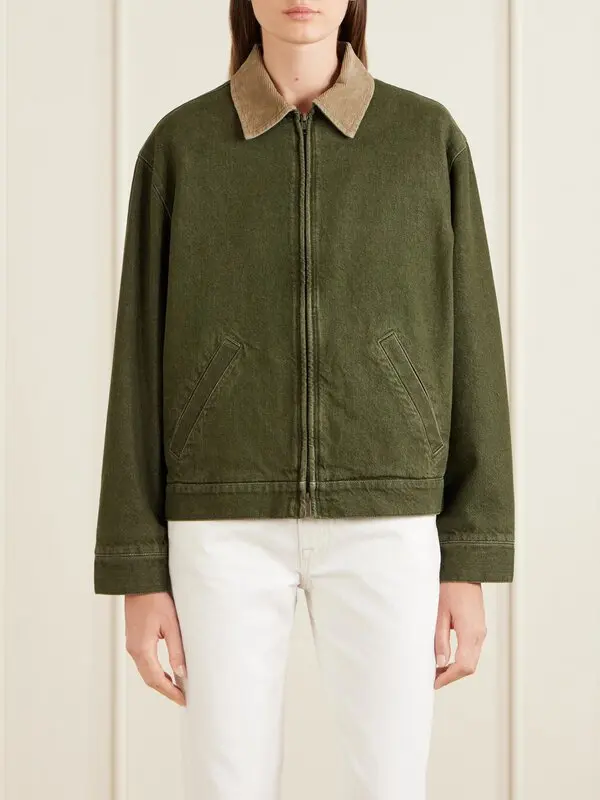 Aimé Leon Dore Corduroy-trimmed Denim Jacket