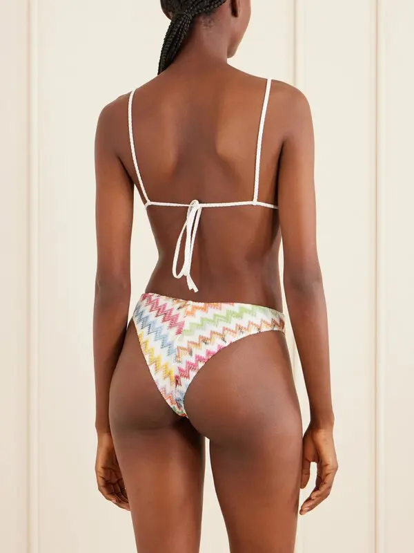 Missoni Striped Crochet-knit Triangle Bikini
