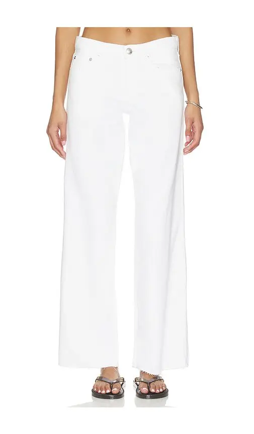 Rag & Bone Saige Full Straight Jeans - White