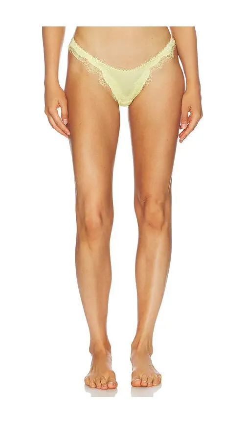 KAT THE LABEL Sorrento Thong In Lemon - Limoncello