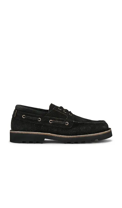 ALLSAINTS Skiff Boat Shoe - Charcoal Grey