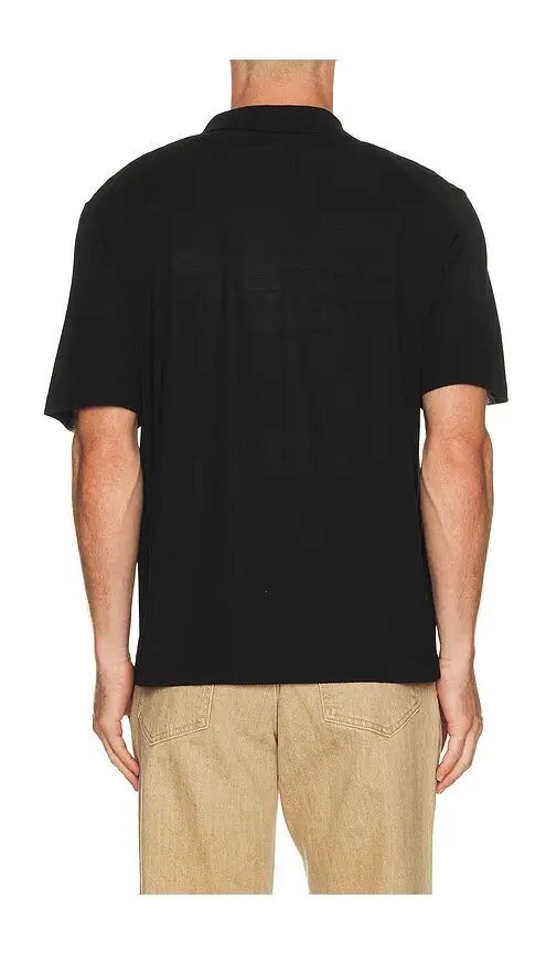 Theory Regal Merino Relaxed Button Down - Black