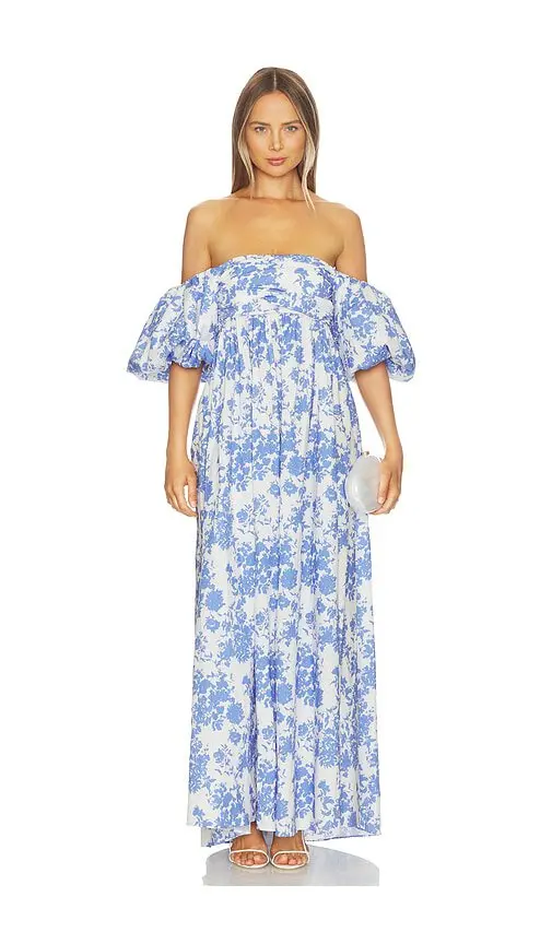 Caroline Constas Emilia Maxi Dress - White Ultramarine