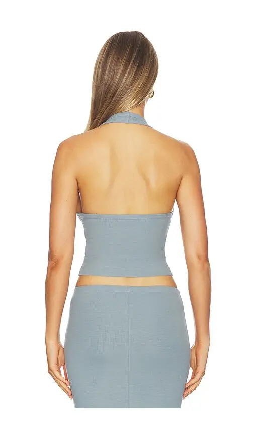 Eterne Butter Rib Halter Top