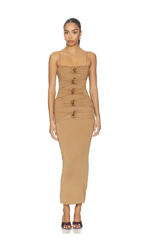 MAYGEL CORONEL Susurro Dress - Bronze Brown