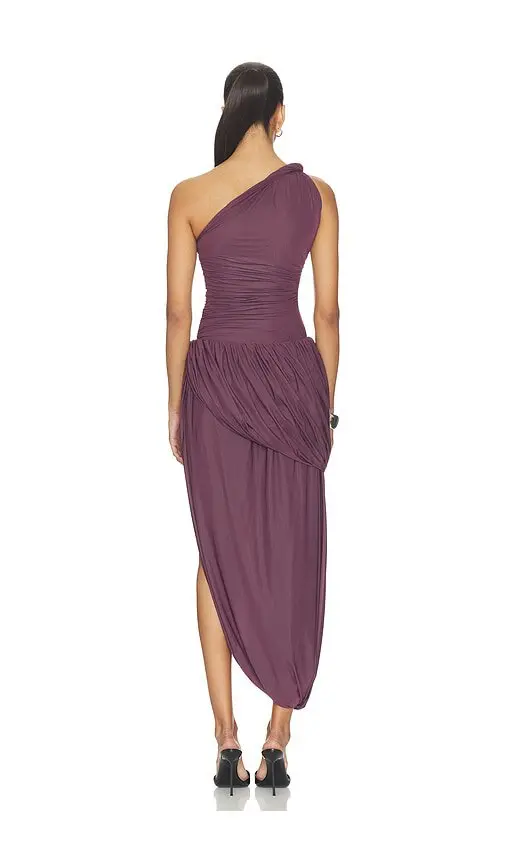 MAYGEL CORONEL Asymmetrical Draped Gown