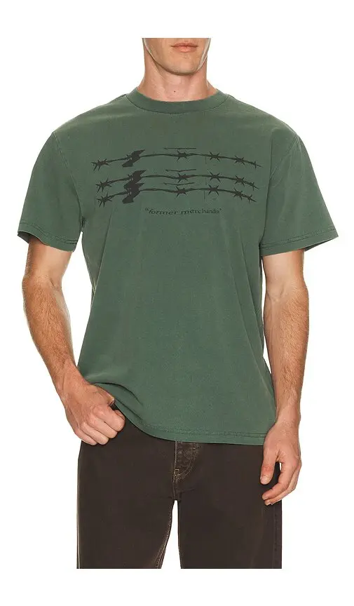FORMER Primal T-shirt In Green - Washed Pine