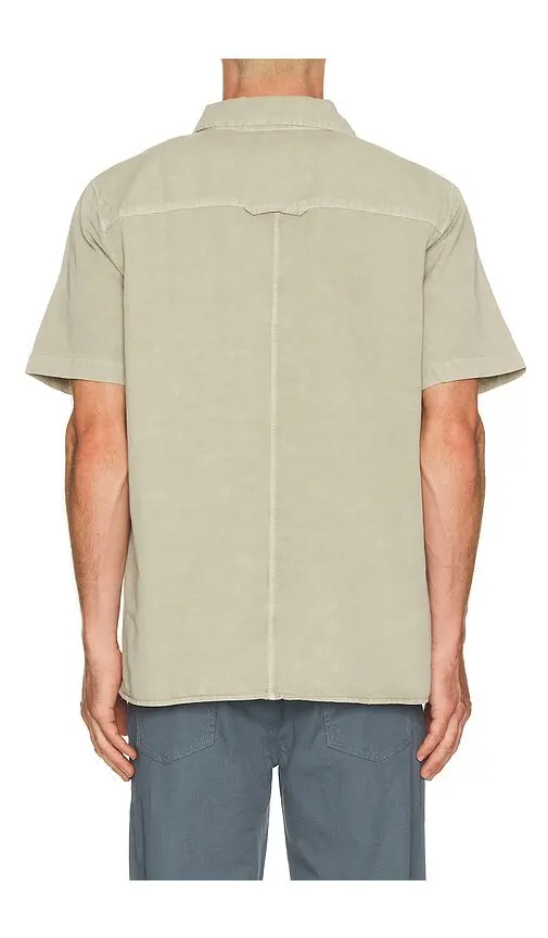 Citizens Of Humanity Short Sleeve Pocket Cairo Shirt In Taupe - Burnished Quartz