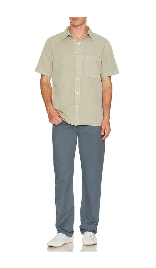 Citizens Of Humanity Short Sleeve Pocket Cairo Shirt In Taupe - Burnished Quartz