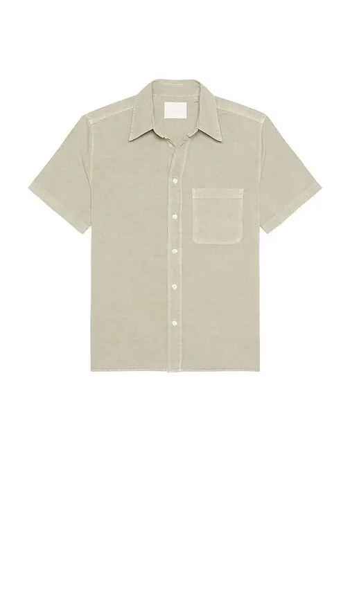 Citizens Of Humanity Short Sleeve Pocket Cairo Shirt In Taupe - Burnished Quartz