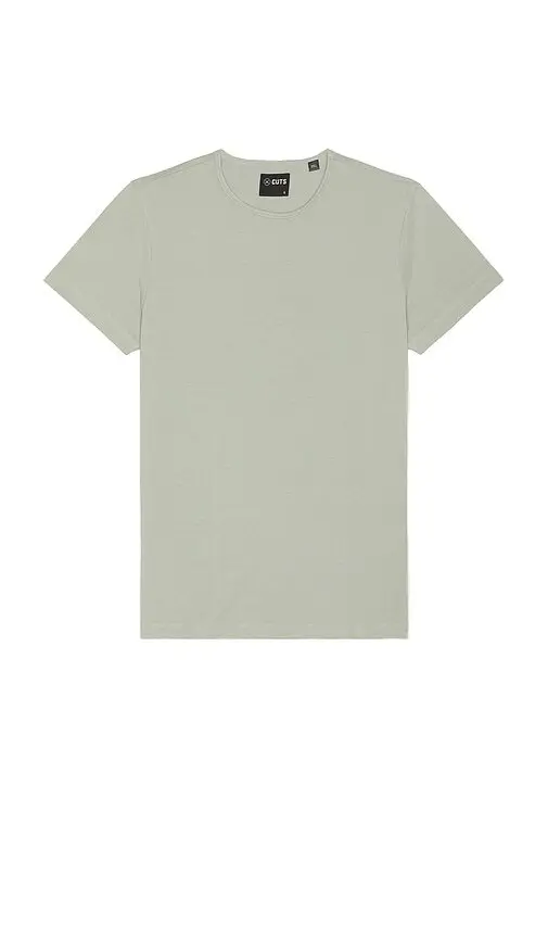 CUTS Curve Hem Tee In Slate - Slate Grey