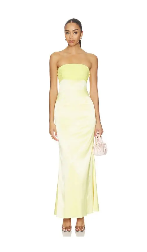 MORE TO COME Renata Strapless Gown - Yellow
