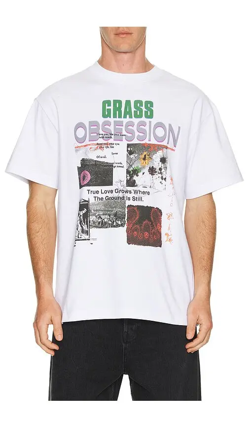 STUDENTS GOLF Grass Obsession Tee - White