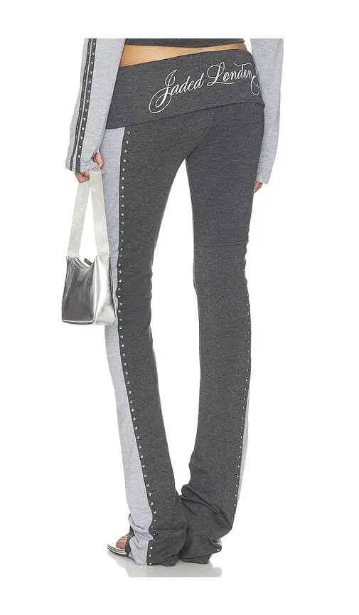 JADED LONDON Foldover Studded Trousers - Grey