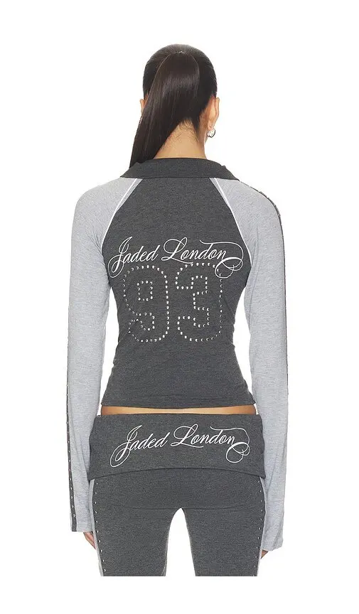 JADED LONDON Studded Football Baby Tee