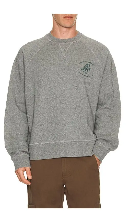 PALMES Lake Raglan Crewneck Sweatshirt - Grey Melange