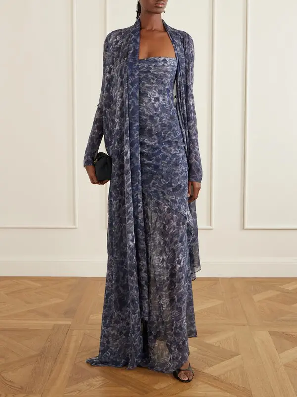 CORTANA Meena Silk-satin Maxi Dress