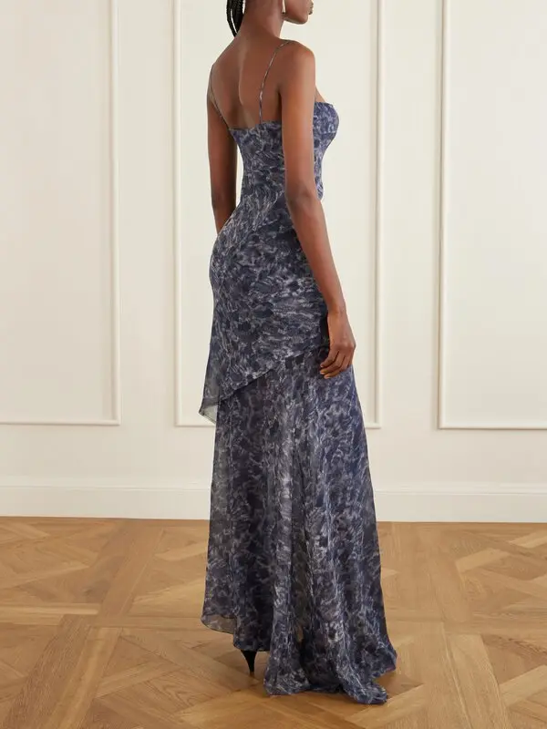 CORTANA Meena Silk-satin Maxi Dress