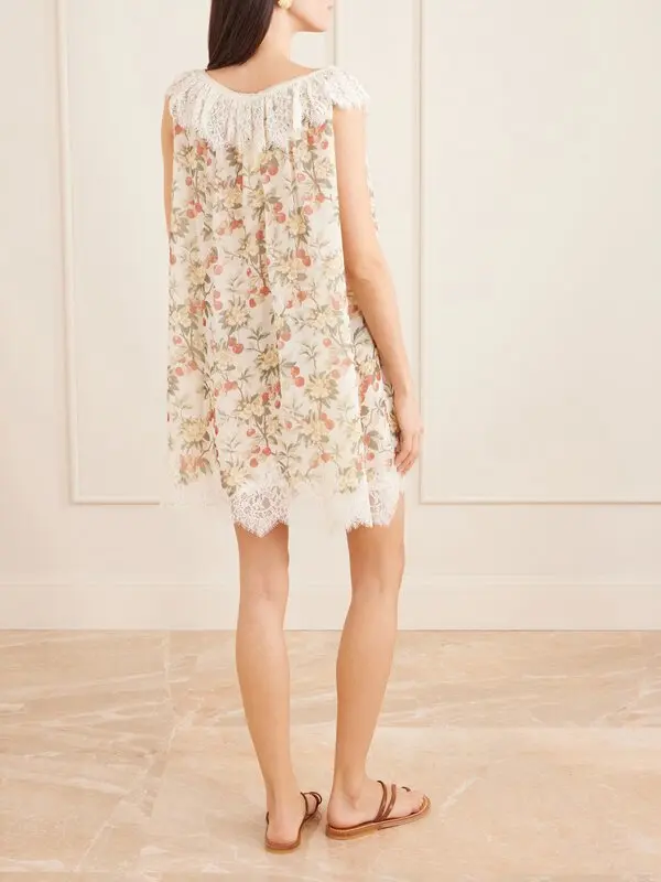 DÔEN Paloma Floral-print Silk-chiffon Dress