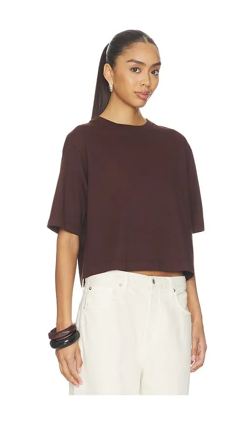 Enza Costa Short Sleeve Structured Tee