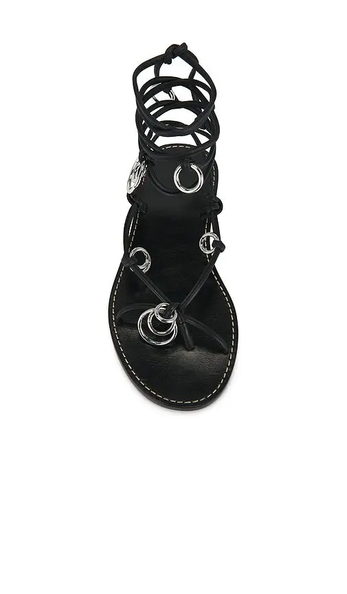 Polo Ralph Lauren Leather Ring Wrap Flat Sandals