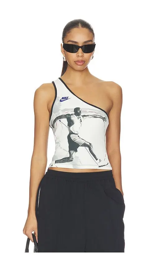 Nike Graphic One-shoulder Tank Top