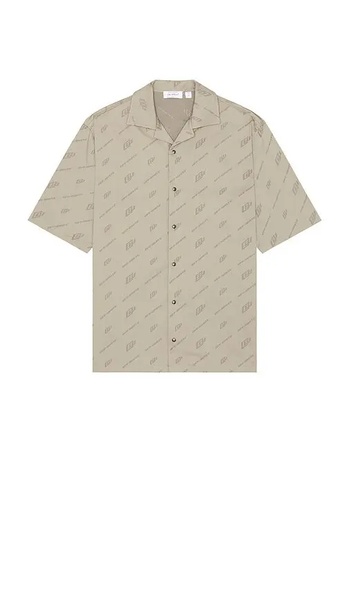 Off-White Jacquard Bowling Shirt In Neutral - Stone