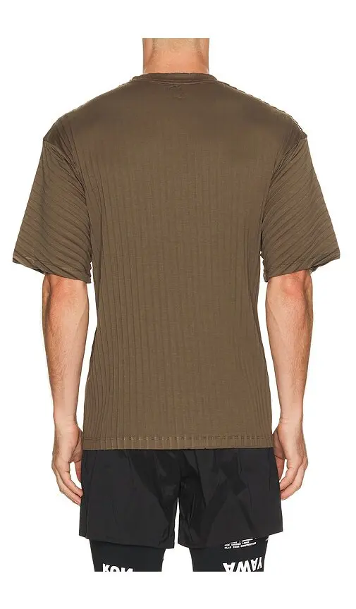 Satisfy Auralite Pleated T-shirt In Brown - Olive