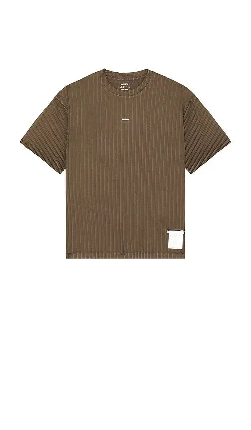 Satisfy Auralite Pleated T-shirt In Brown - Olive