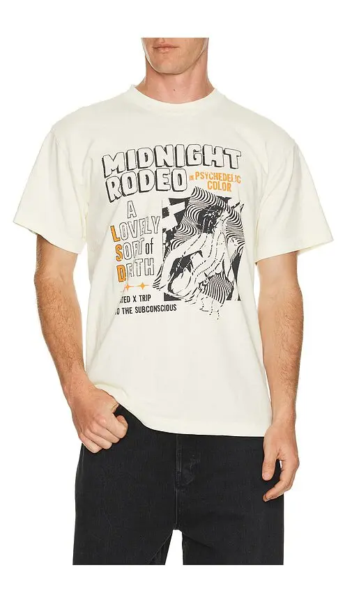 MIDNIGHT RODEO American Exxtasy Tee - Cream