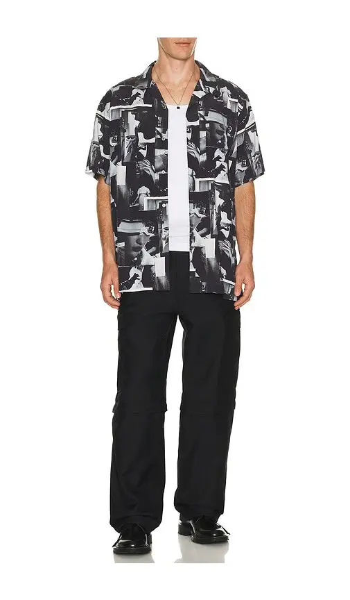 VOWELS Printed Still Shirt - Black