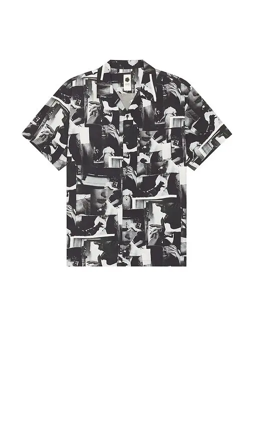 VOWELS Printed Still Shirt - Black