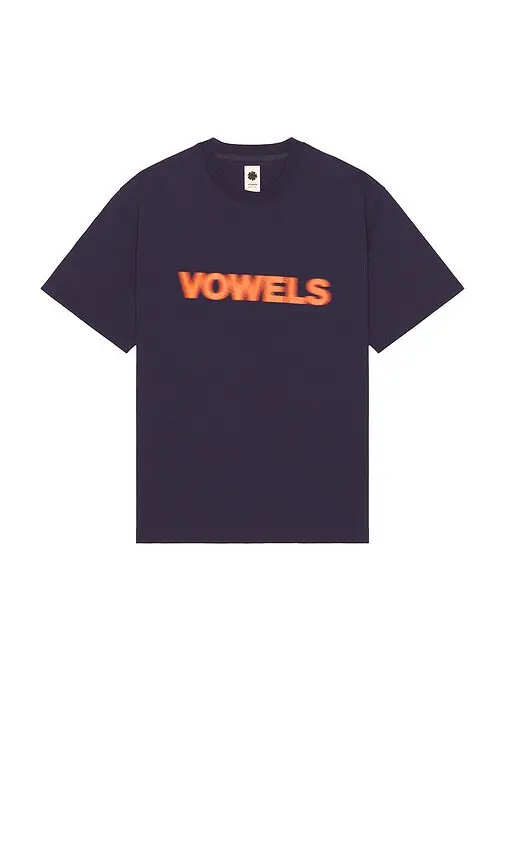 VOWELS Blur Tee - Navy