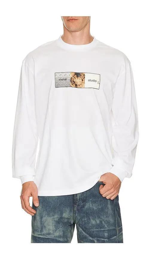 METALWOOD STUDIO Obviously Longsleeve T-shirt - White
