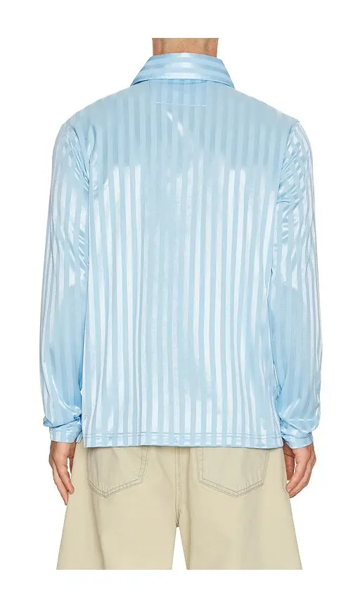 METALWOOD STUDIO Longsleeve Player Polo In Blue