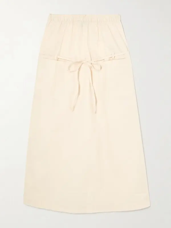 DEIJI STUDIOS Loop Organic Cotton Midi Skirt - Neutrals