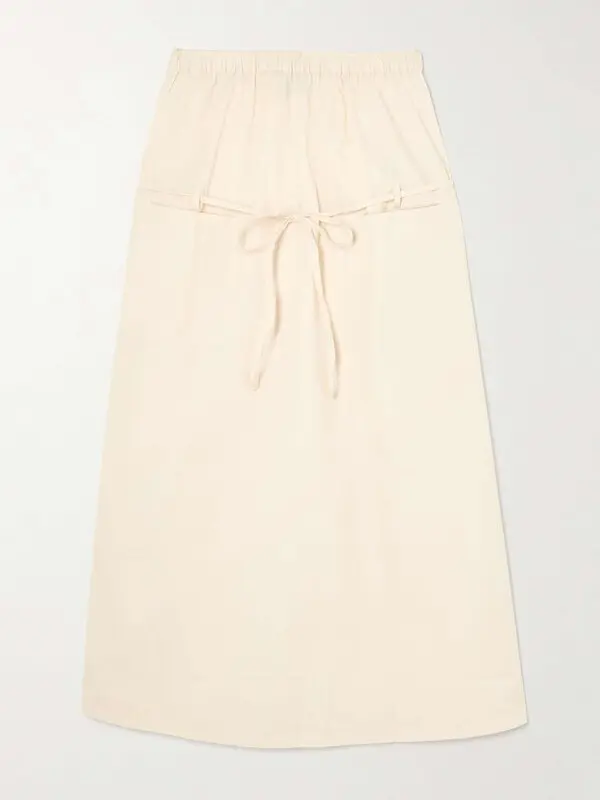 DEIJI STUDIOS Loop Organic Cotton Midi Skirt - Off-white