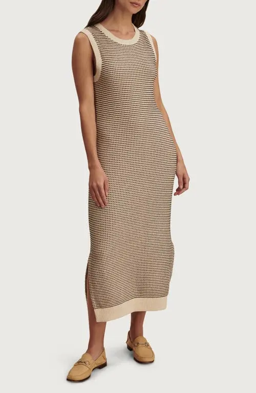 Varley Sadia Sleeveless Cotton Midi Sweater Dress - Birch