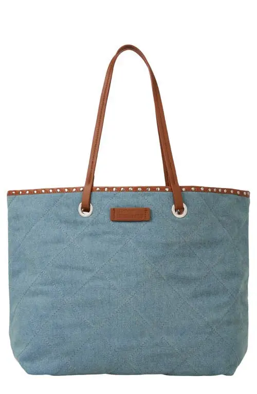 URBAN ORIGINALS Diamond-stitched Tote - Denim