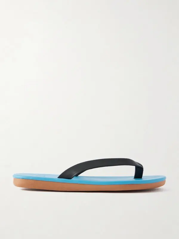 ANCIENT GREEK SANDALS Saionara Leather Flip Flops - Blue