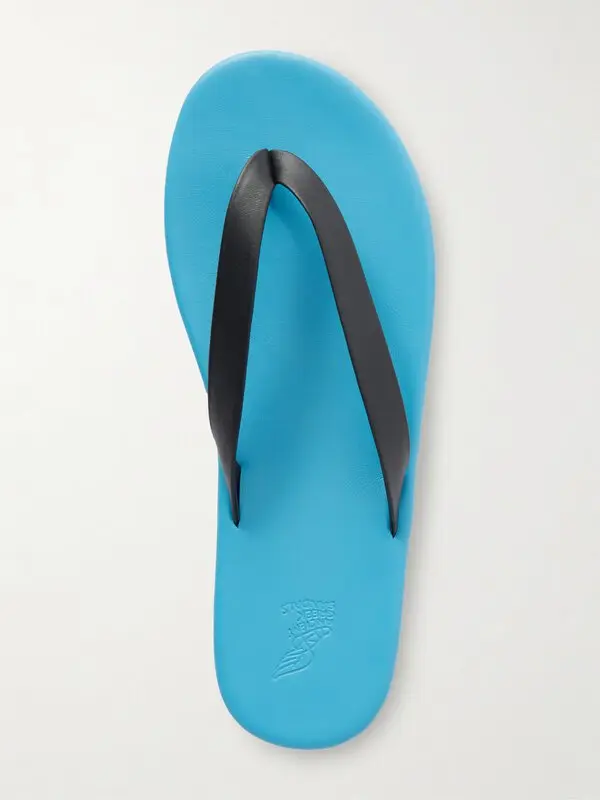 ANCIENT GREEK SANDALS Saionara Leather Flip Flops - Blue