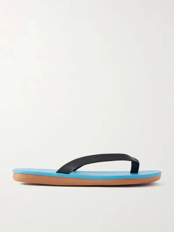 ANCIENT GREEK SANDALS Saionara Leather Flip Flops - Bright Blue