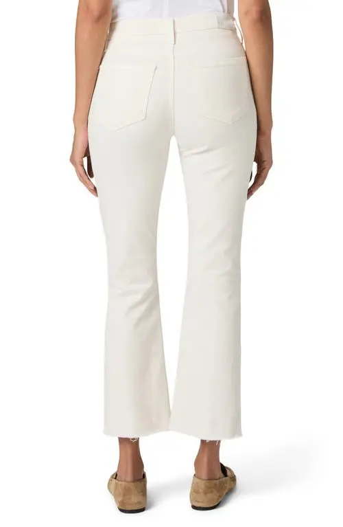 Paige Mason Raw Hem Ankle Straight Leg Jeans - Cream Cloud