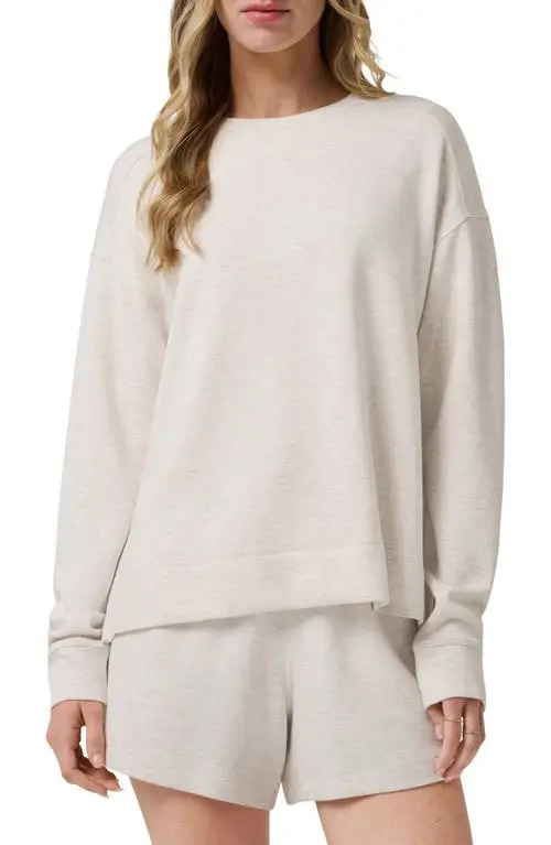 Travis Mathew Skyloft Crewneck Sweatshirt - Heather Brazilian Sand