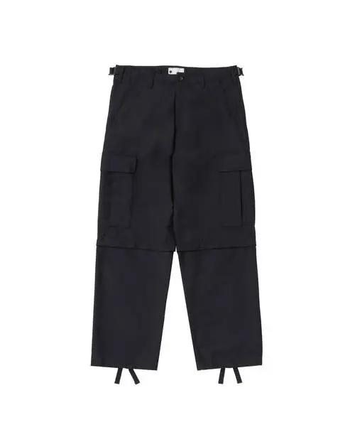 VOWELS Zip-off Cargo Pants - Black