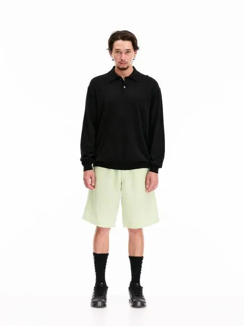 VOWELS Dry-touch Wool Easy Shorts - Mint